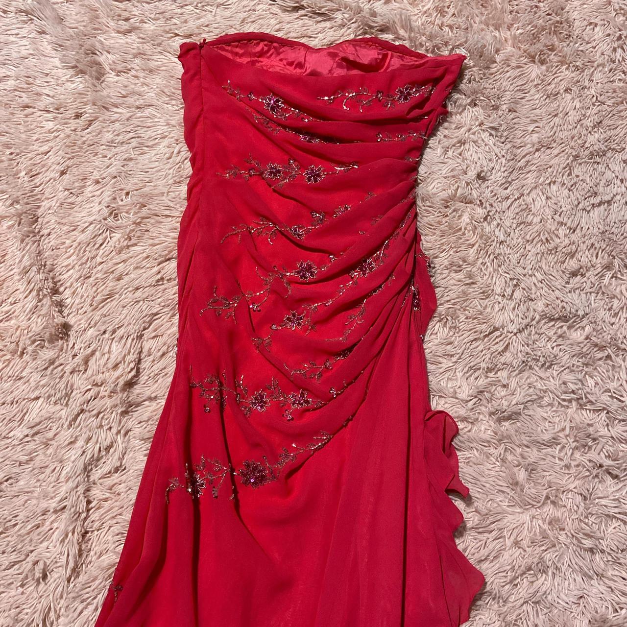 insane vintage Xcite strapless prom/formal dress.... | Depop