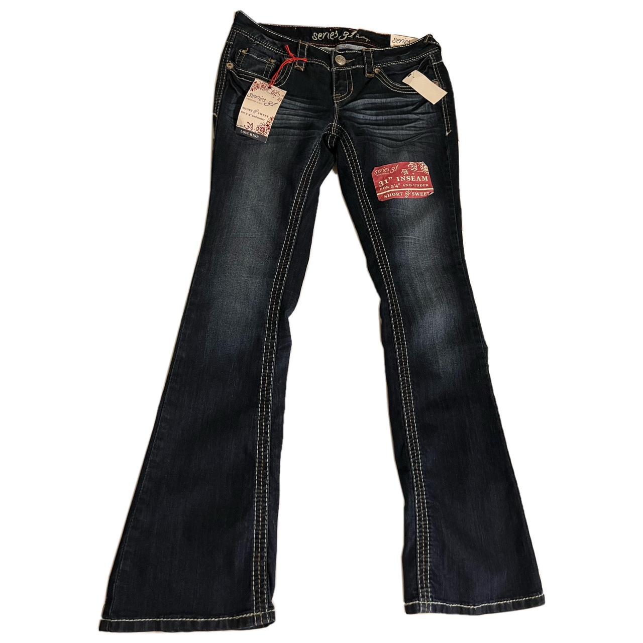 NWT bedazzled pocket low rise bootcut jeans... - Depop