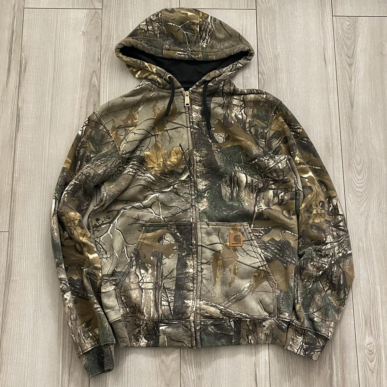 Carhartt real tree camo hoodie Zip up S could fit... - Depop