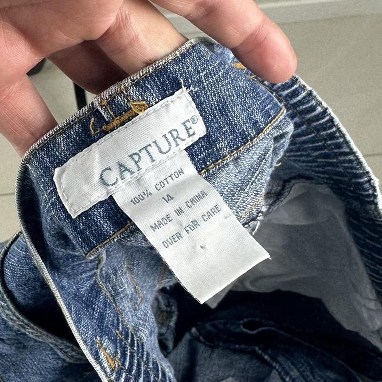 VINTAGE 90s DENIM JORTS MEASUREMENTS: Waist:... - Depop