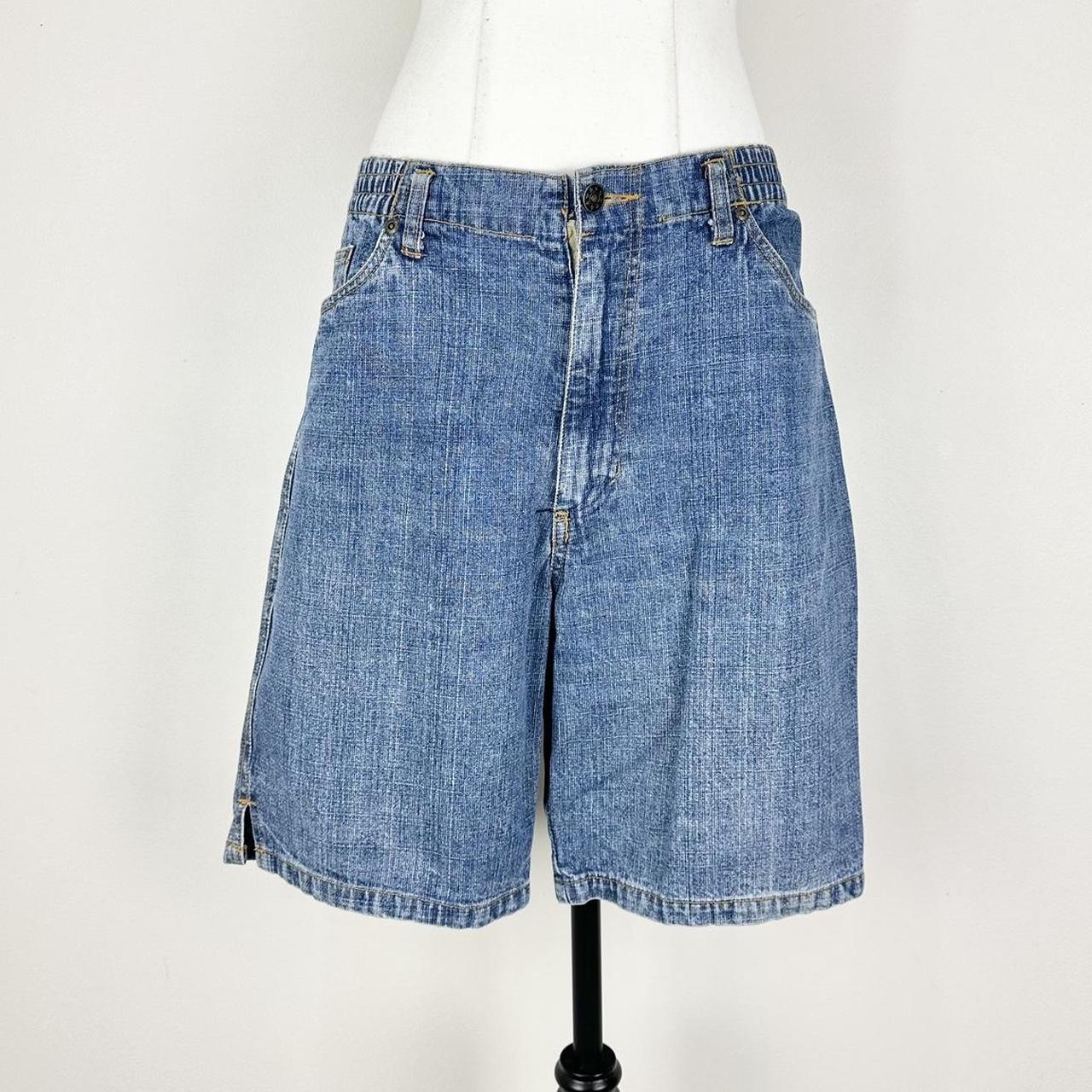 VINTAGE 90s DENIM JORTS MEASUREMENTS: Waist:... - Depop