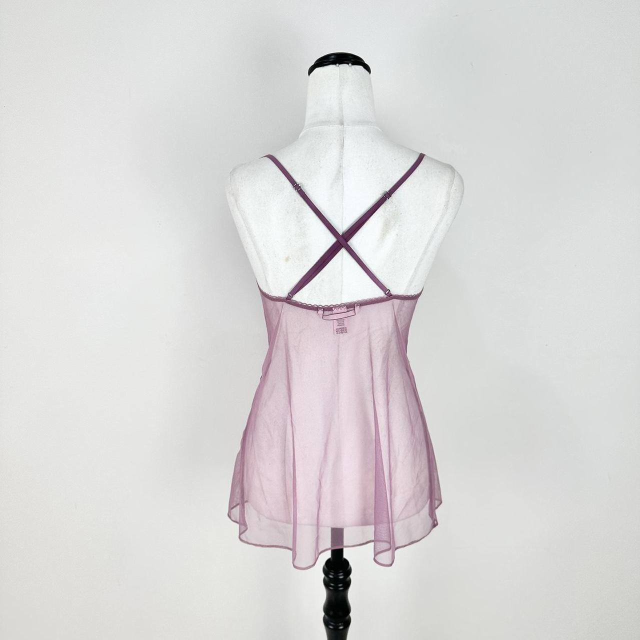 VINTAGE 00s VICTORIAS SECRET SHEER LACE MESH CAMI... - Depop