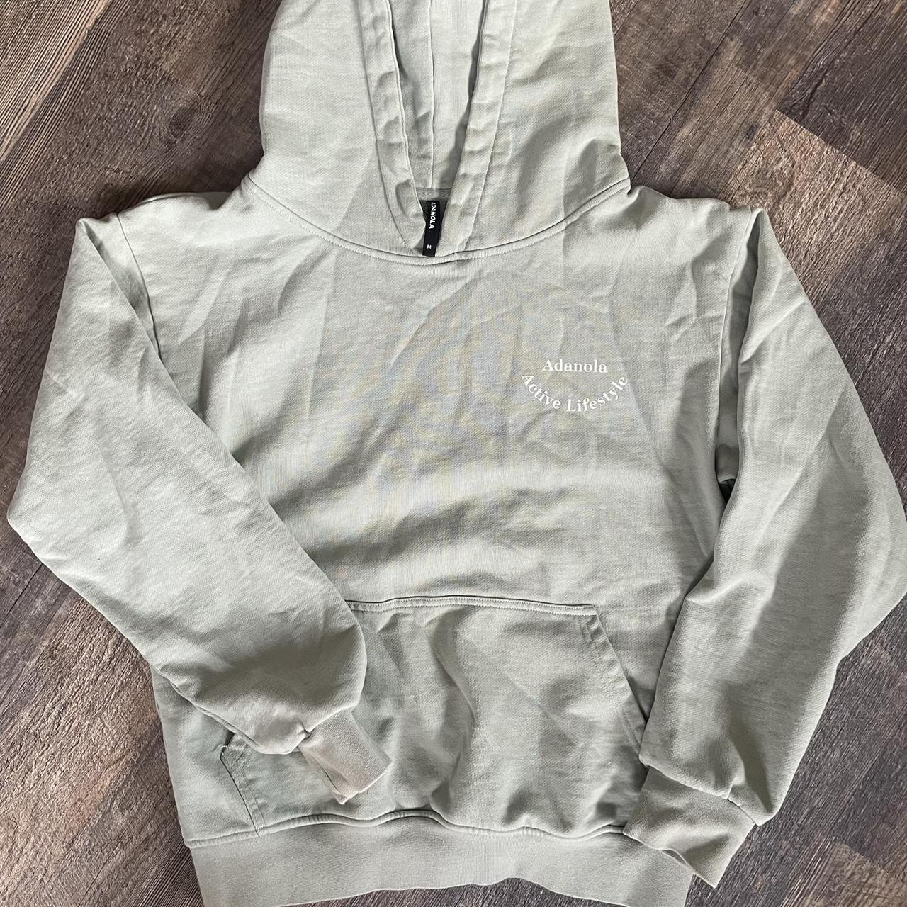 EUC mint green adanola hoodie, size m. tiny stain on... - Depop