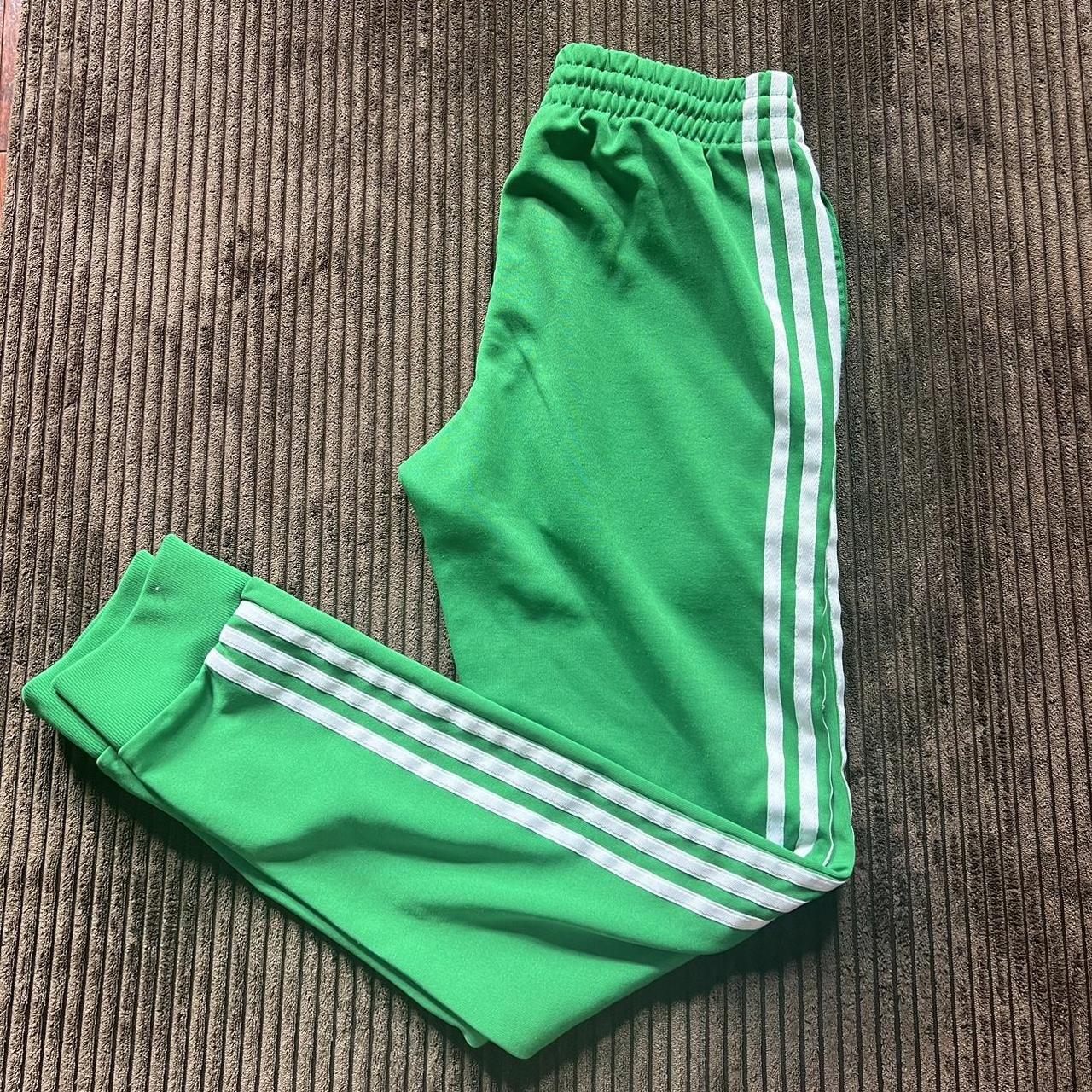 Green adidas track pants - Depop