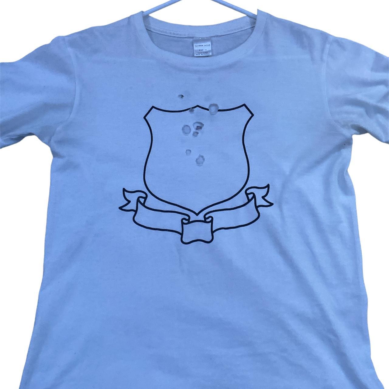 Number (N)ine Men's White and Black T-shirt | Depop