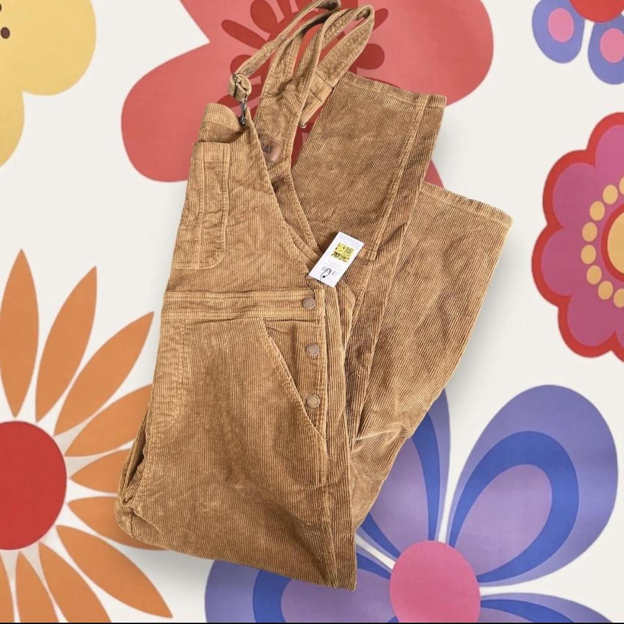 Cat caterpillar stretchy Corduroy overalls Womens... - Depop