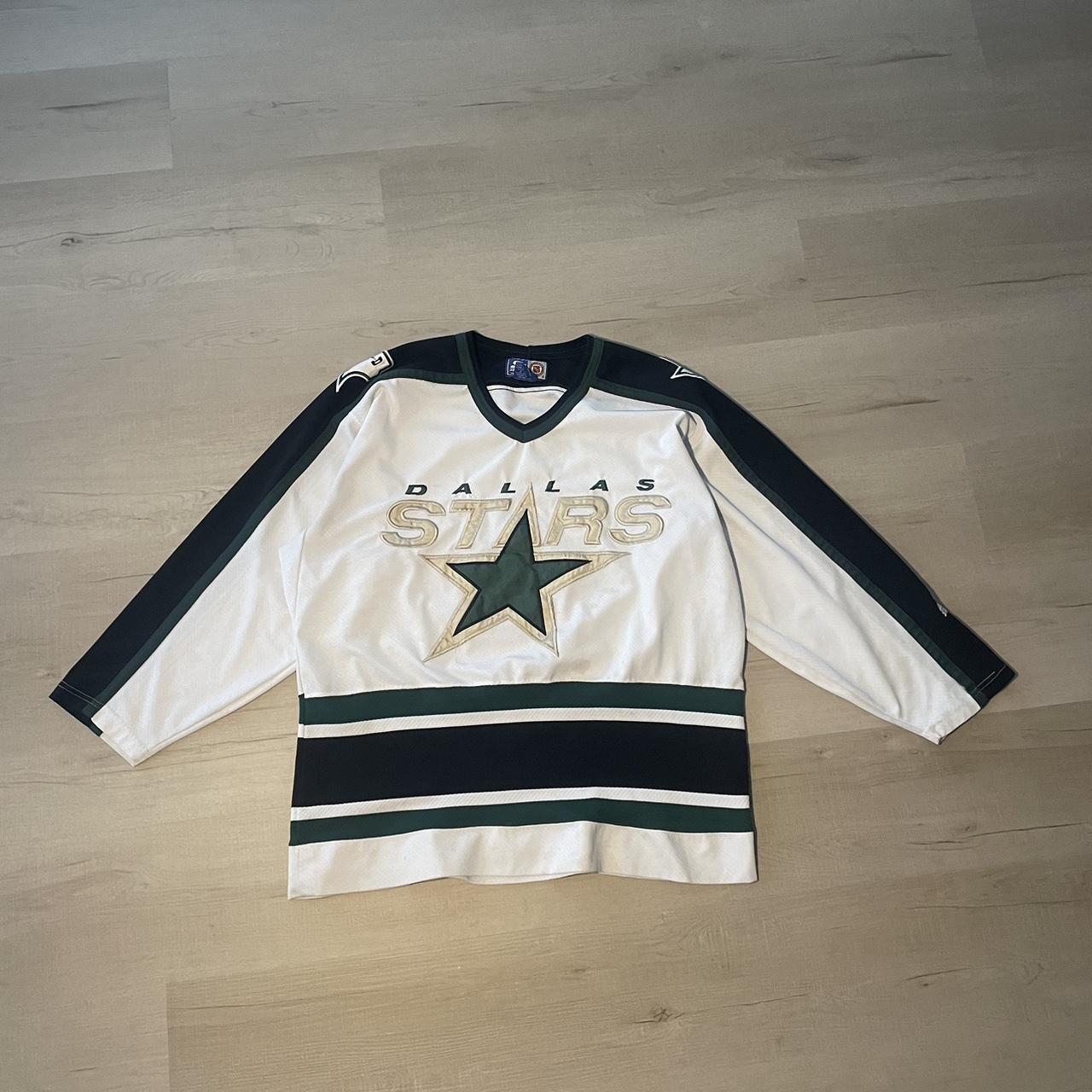 Vintage Dallas Stars Starter Jersey Size L 24 x 30 - Depop