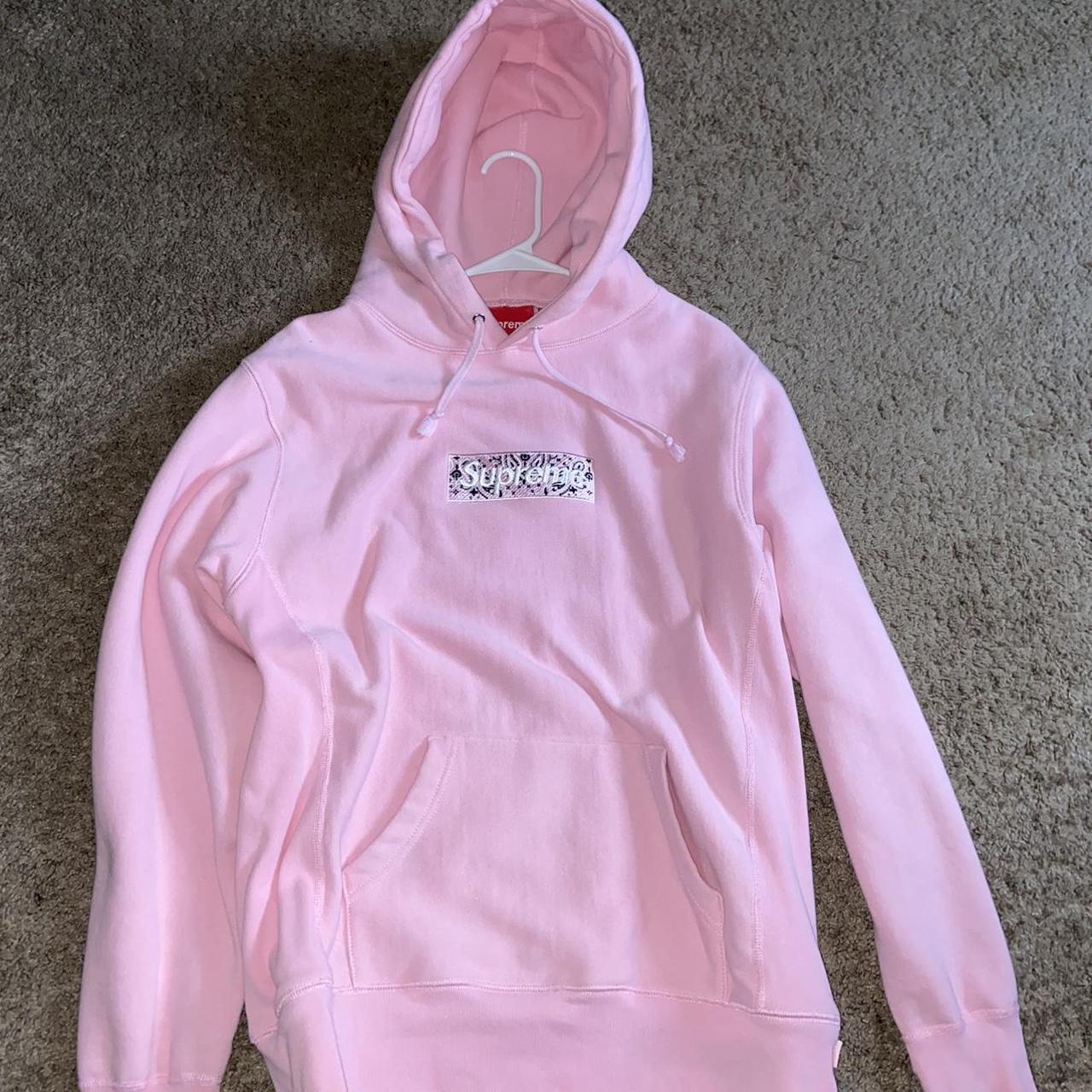 Supreme Men's Pink Hoodie | Depop