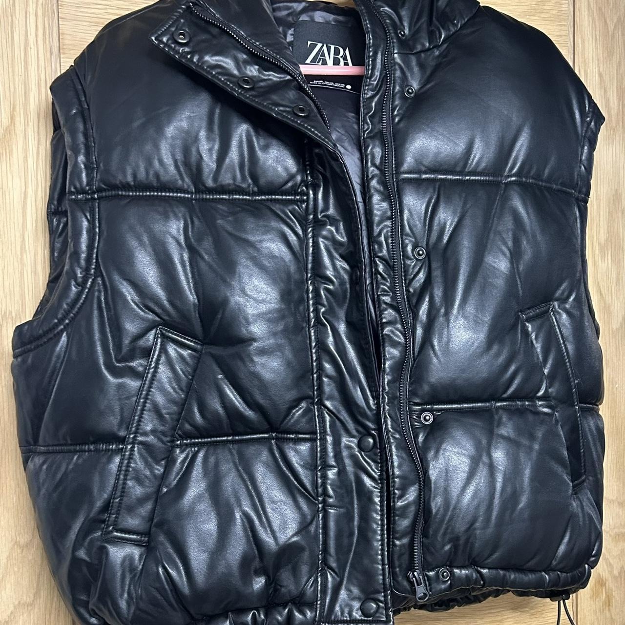 Black Zara puffer vest #pufferjacket Brand new and... - Depop