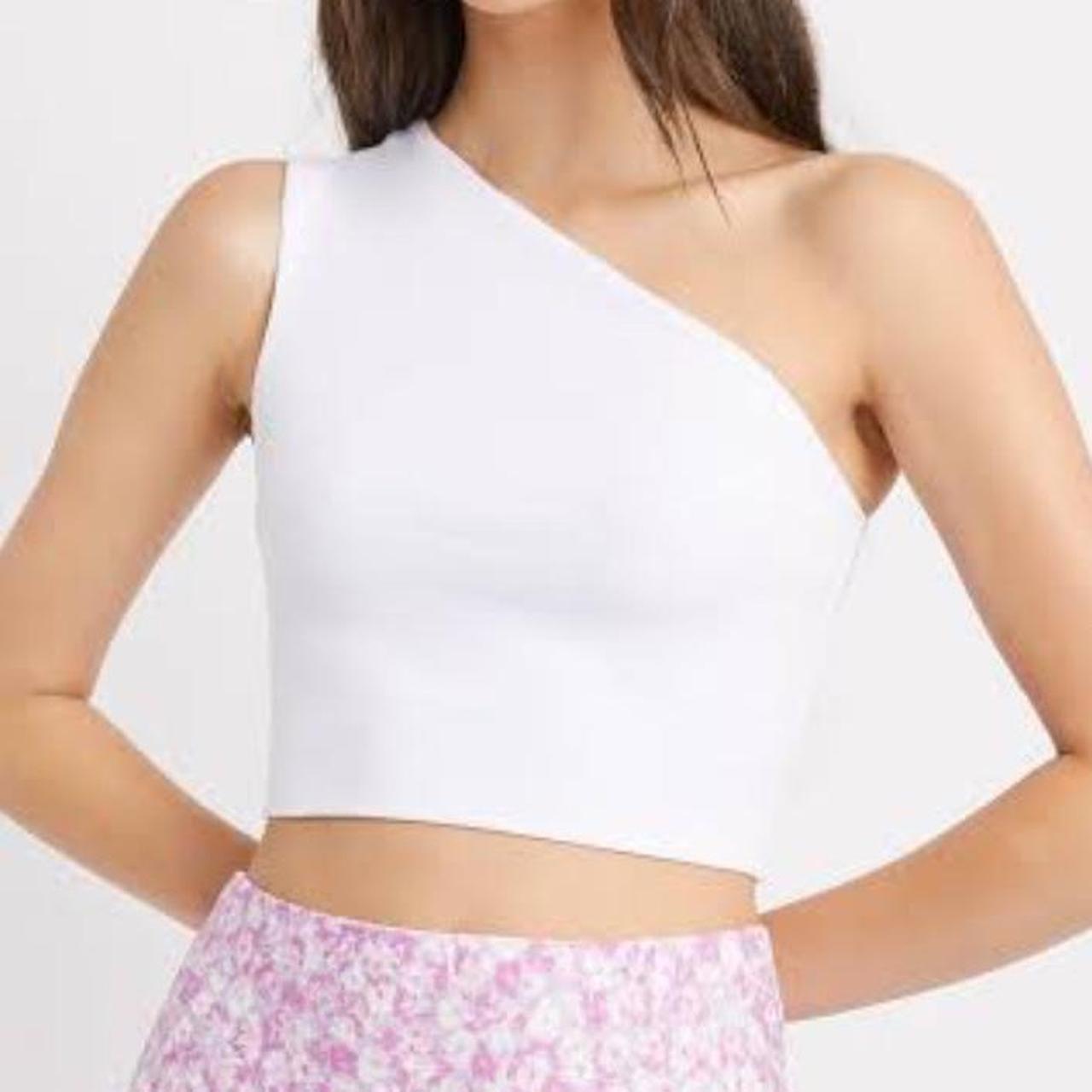 kookai alex top in white size 0/6 never worn - Depop