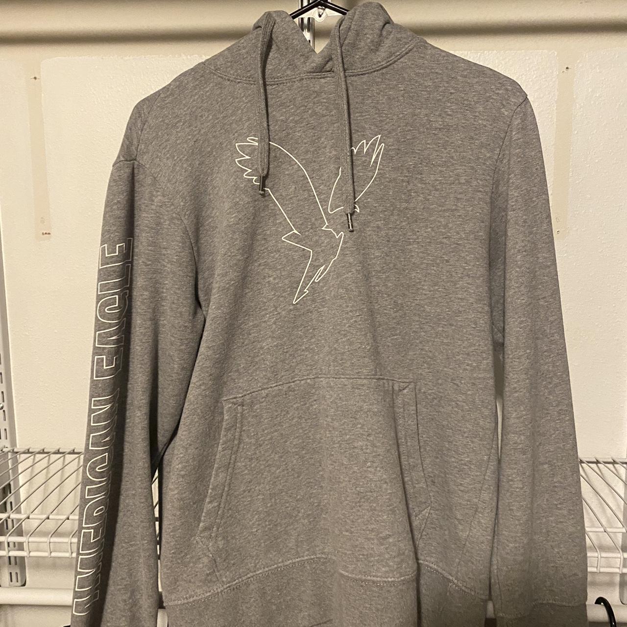 American Eagle Outfitters Men's Grey Hoodie | Depop