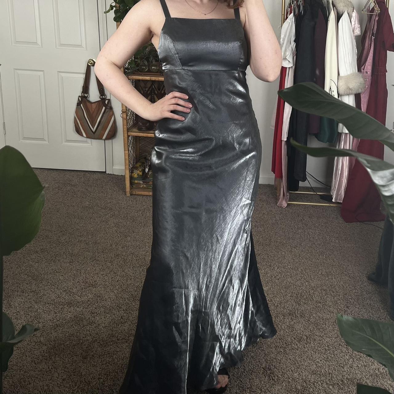 American Vintage Women's Silver Dress | Depop