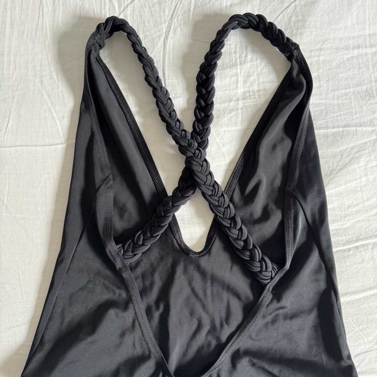 ASOS Swim black plunge one-piece swimsuit. Brand new... - Depop
