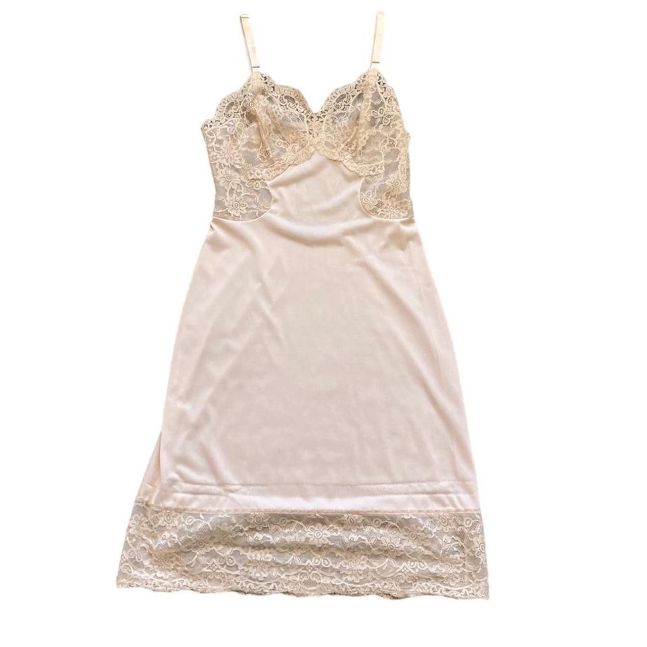Vintage 1950s Gossard Artemis Cream Lace Slip Dress... - Depop
