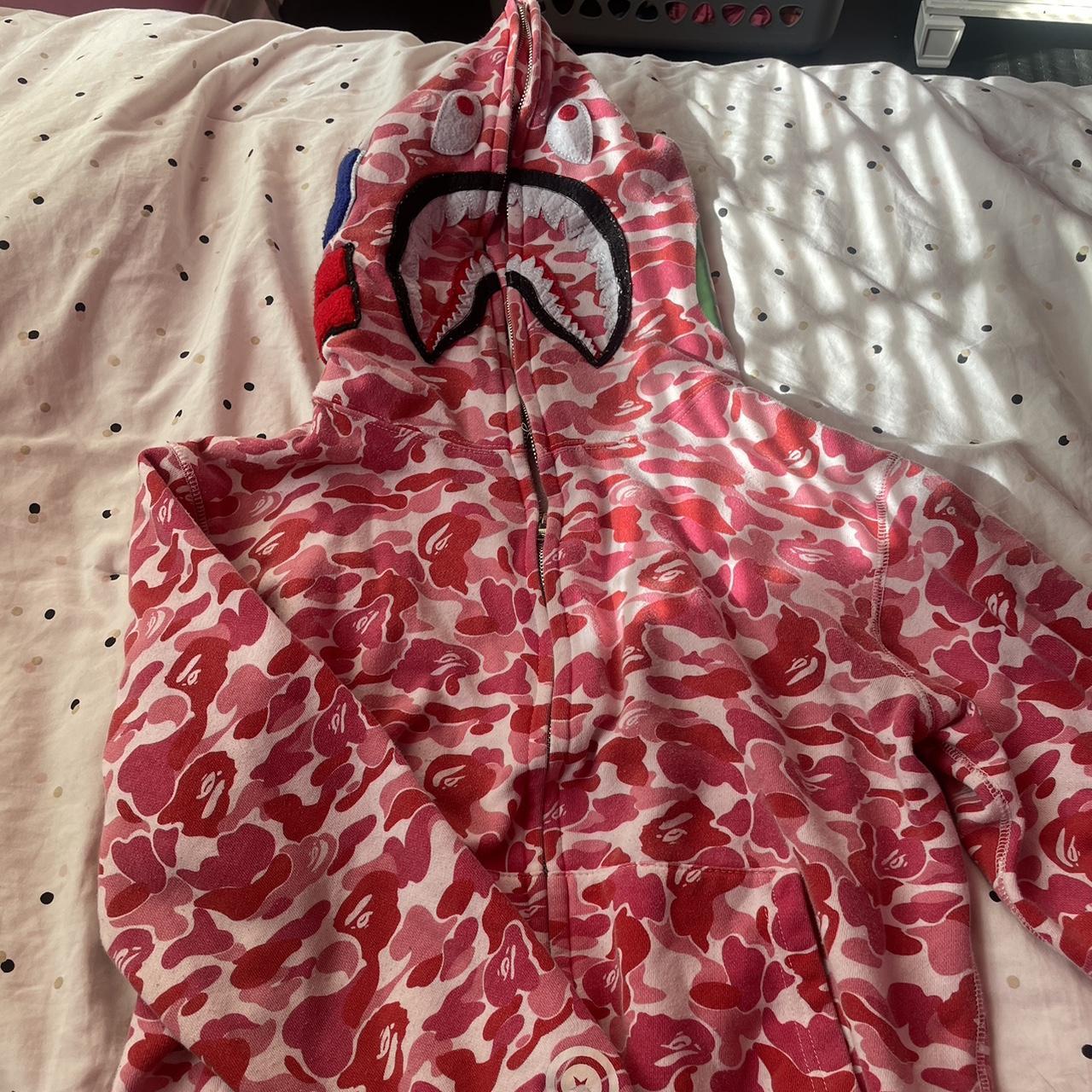 ITEM ALREADY SOLD DO NOT BUY Pink bape jacket size... - Depop