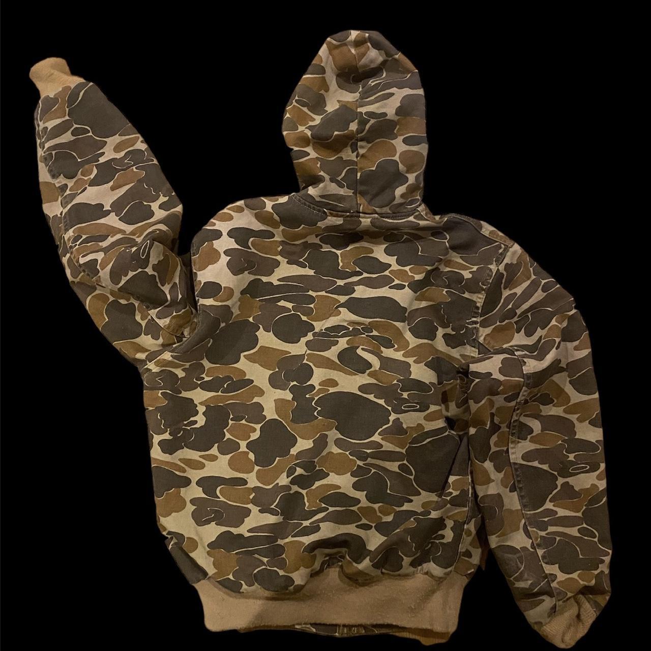 1990 BAPE style carhartt jacket, duck camo size... - Depop