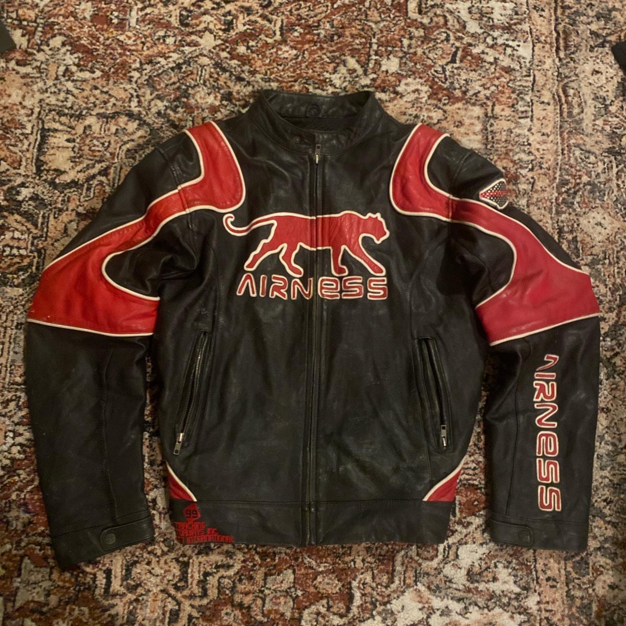 Vintage 1990s Racing Jacket AIRNESS - mens size... - Depop