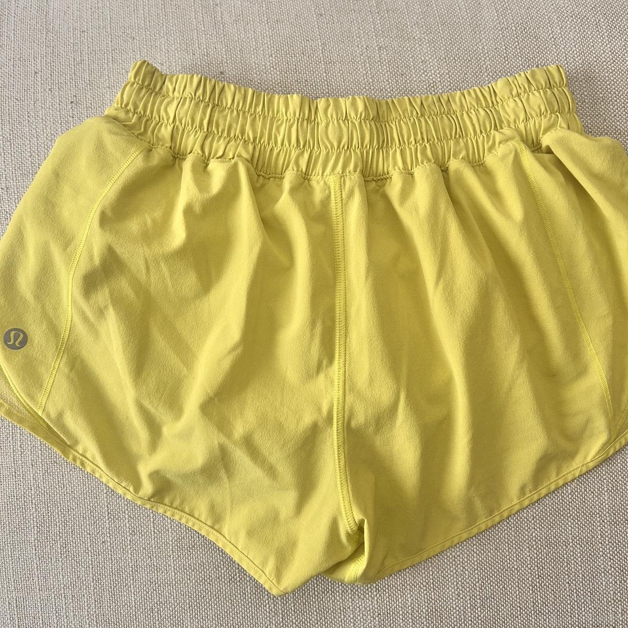 Yellow Lululemon speed up shorts #lululemon... | Depop