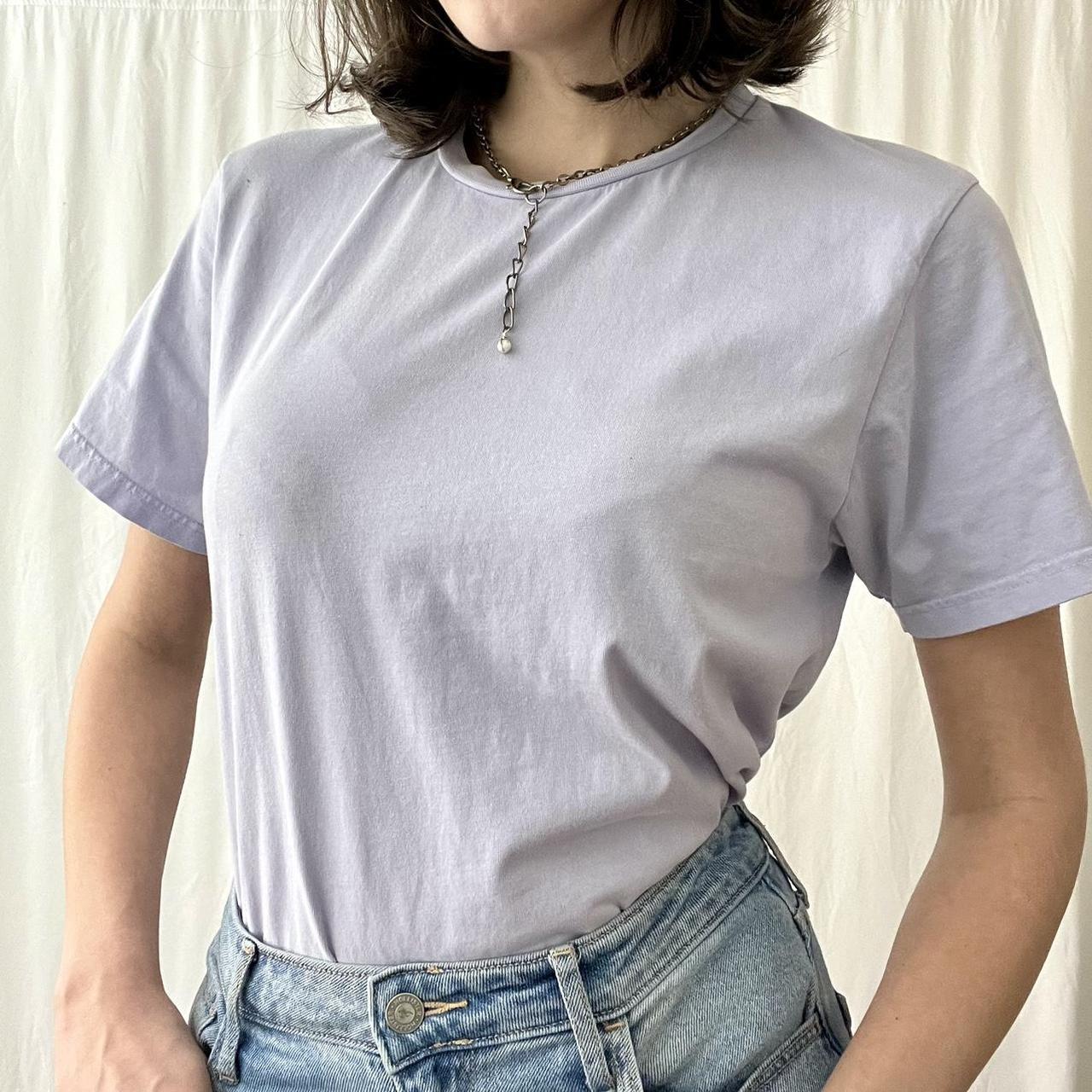 Colorful Standard Women's Purple T-shirt | Depop