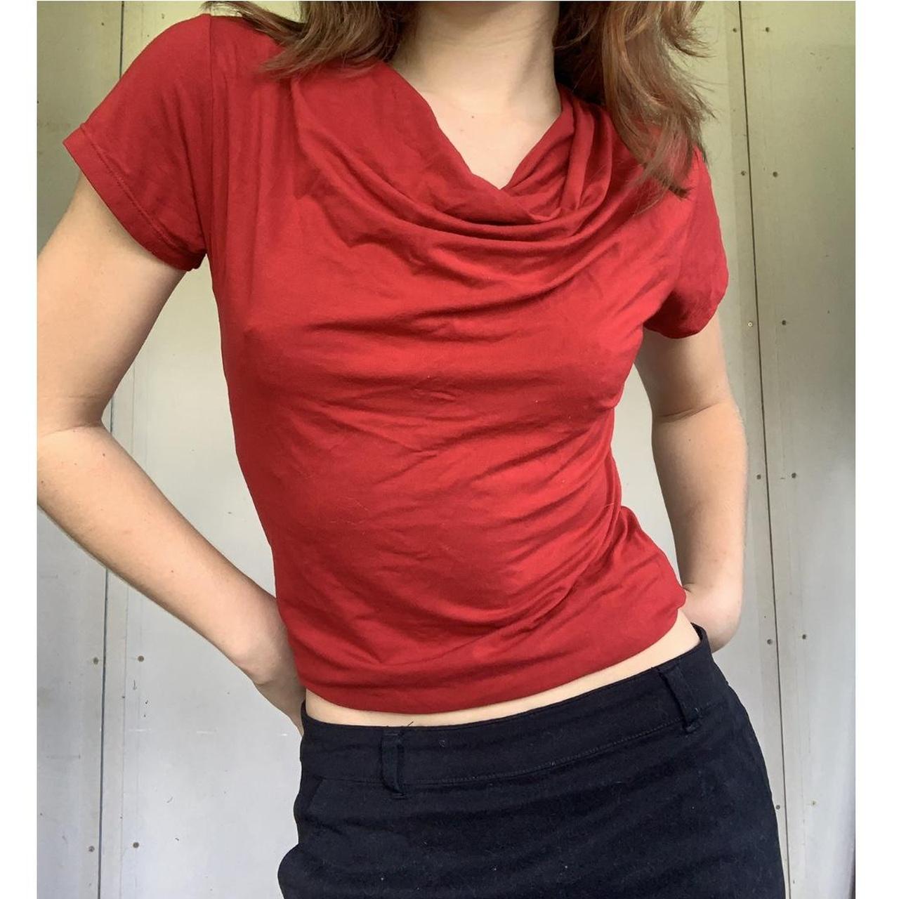 ♥️🍒Cherry Red Top🍒♥️ — super flattering style with... - Depop