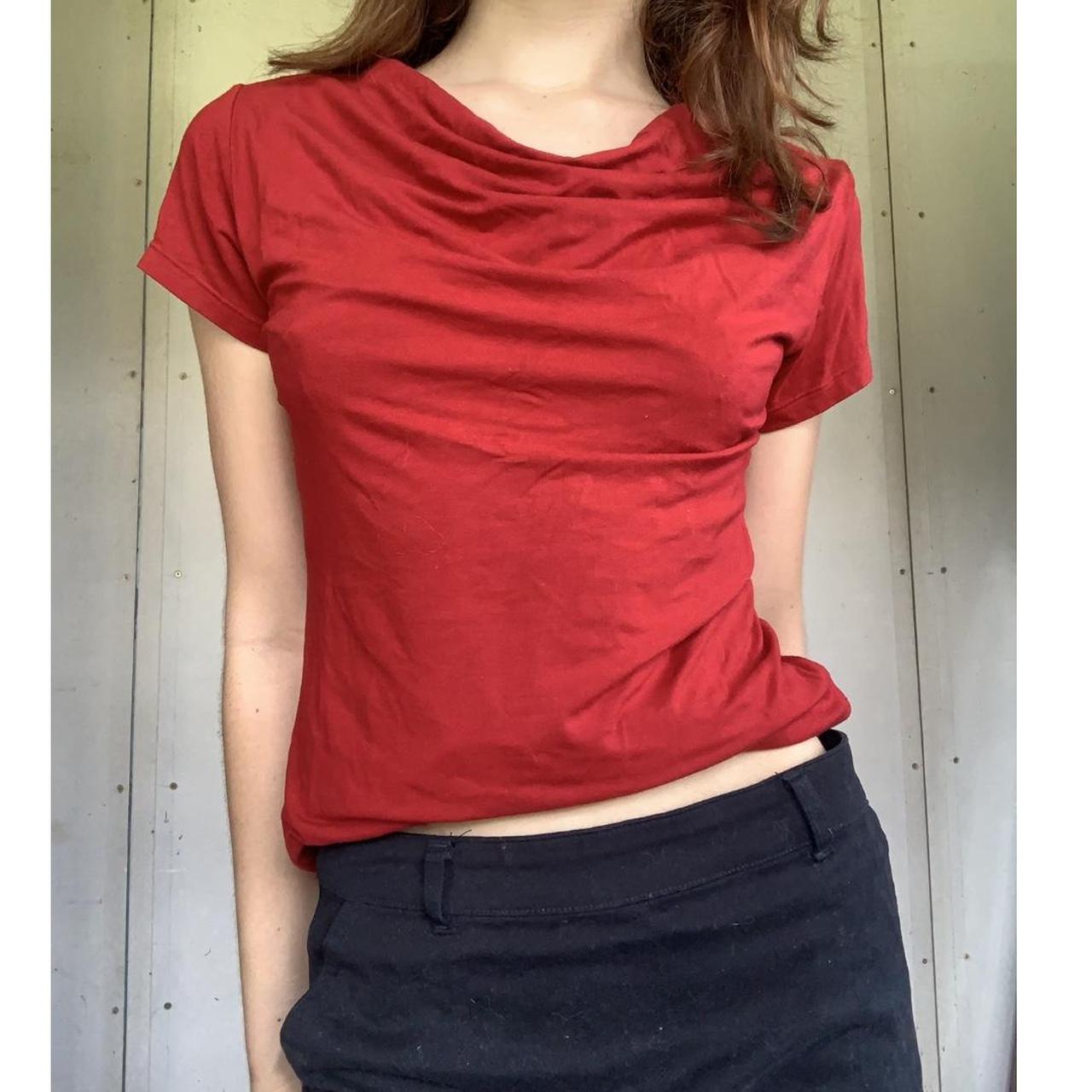 ♥️🍒Cherry Red Top🍒♥️ — super flattering style with... - Depop