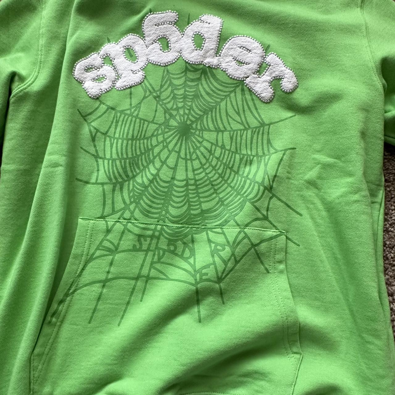 Green Spider Hoodie Size M Depop