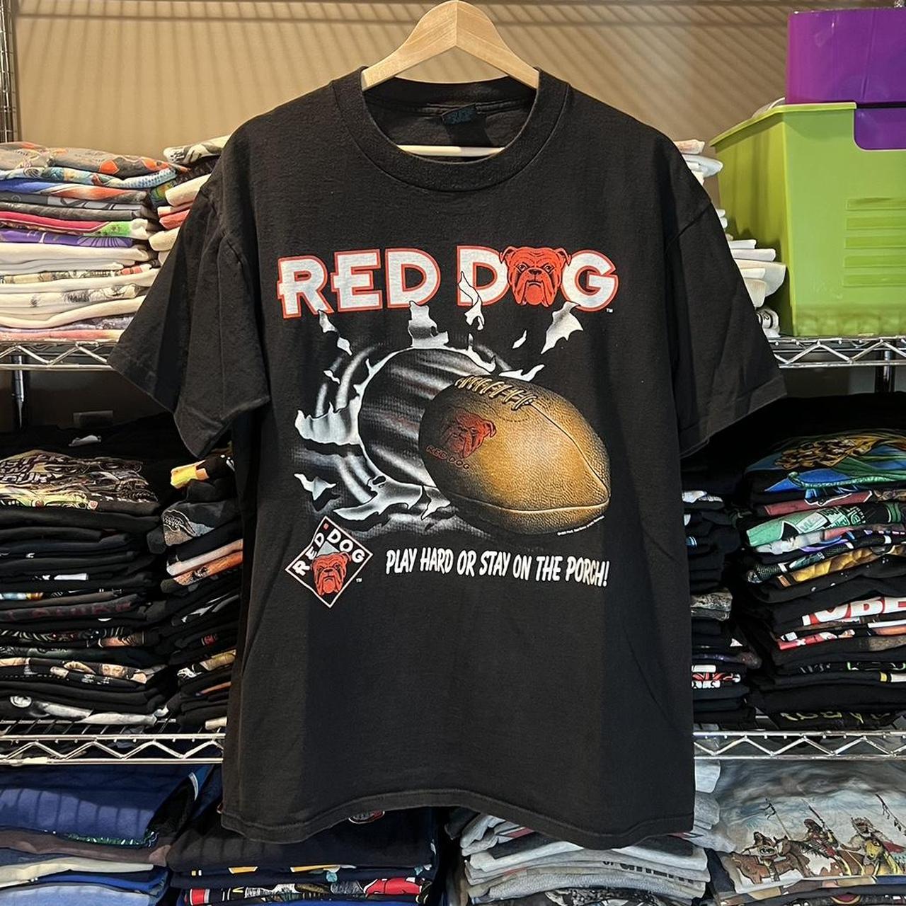 Vintage 1995 New Jersey Red Dogs Football Single... - Depop