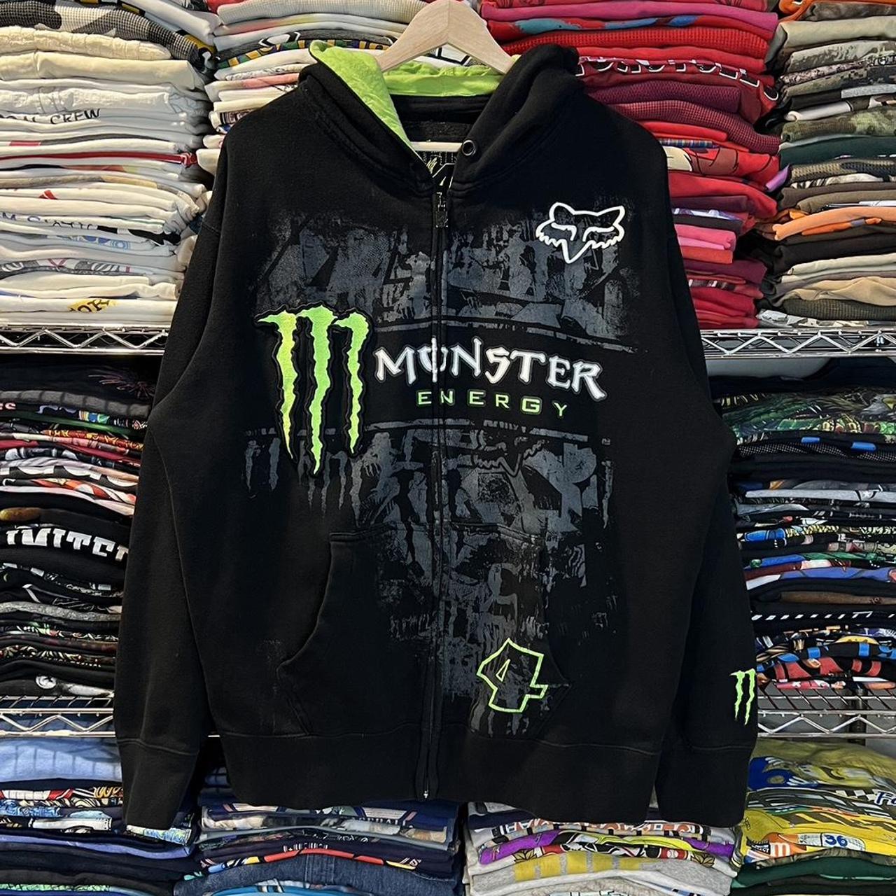 y2k Fox Racing Monster Energy Skater Grunge Punk... - Depop