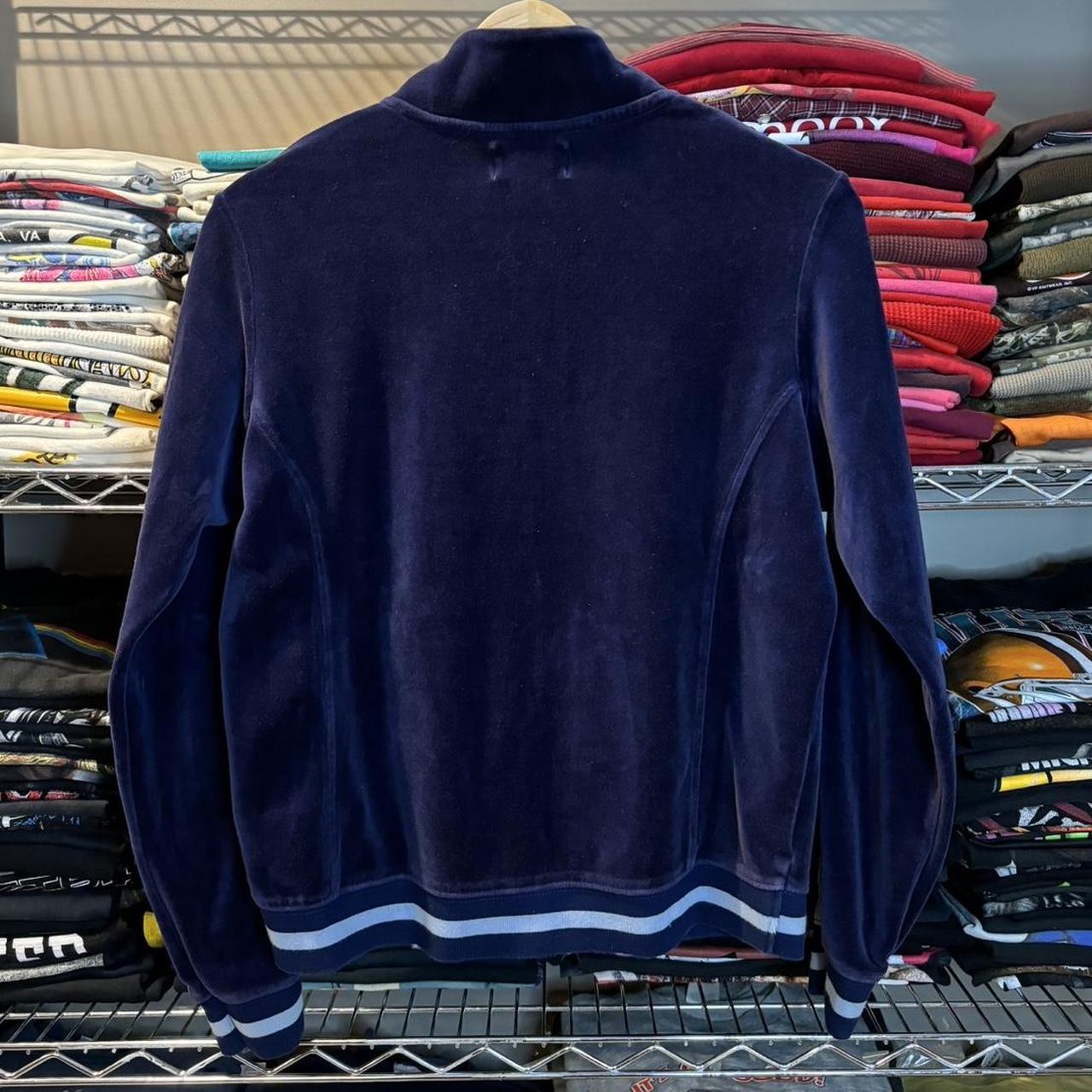 Vintage y2k 2000s New York Laundry Velour Zip Up... - Depop