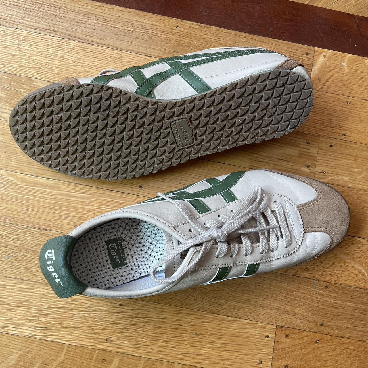 Mexico 66 ASICS Onitsuka Tigers Beige/Green... - Depop