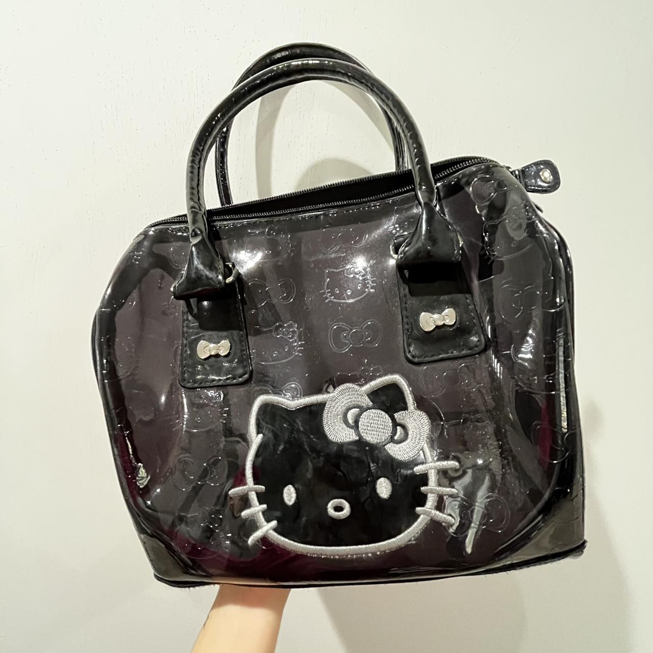 Hello kitty transparent bag with embroidered hello... - Depop