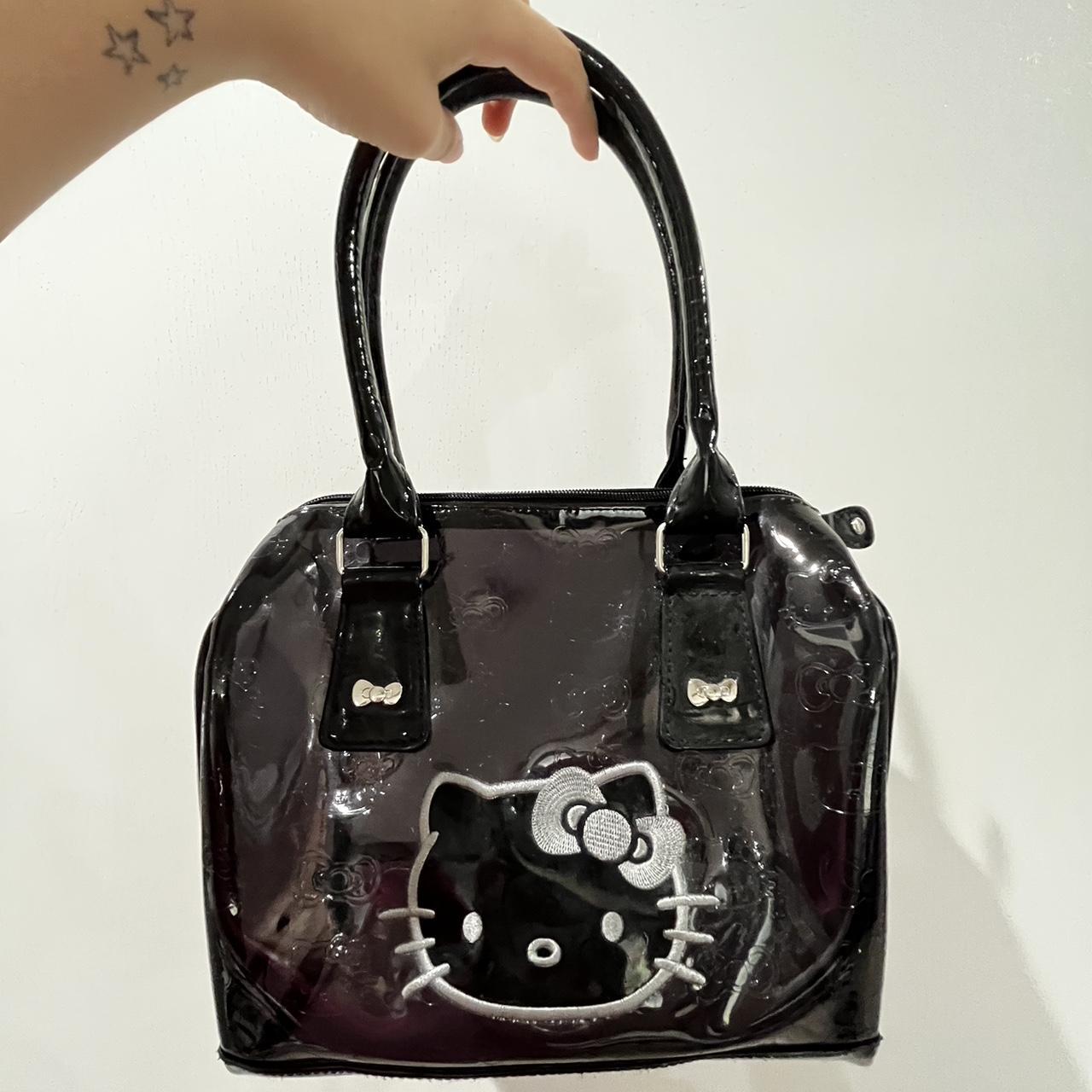 Hello kitty transparent bag with embroidered hello... - Depop
