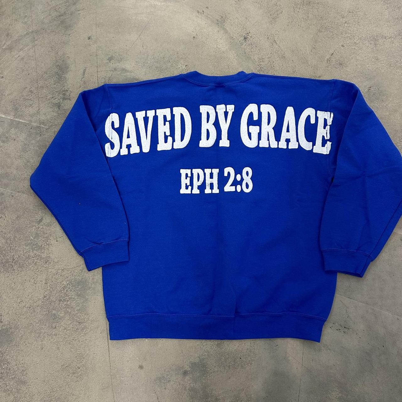 Y2K “Jesus” Crewneck (Saved By Grace) size Large - Depop
