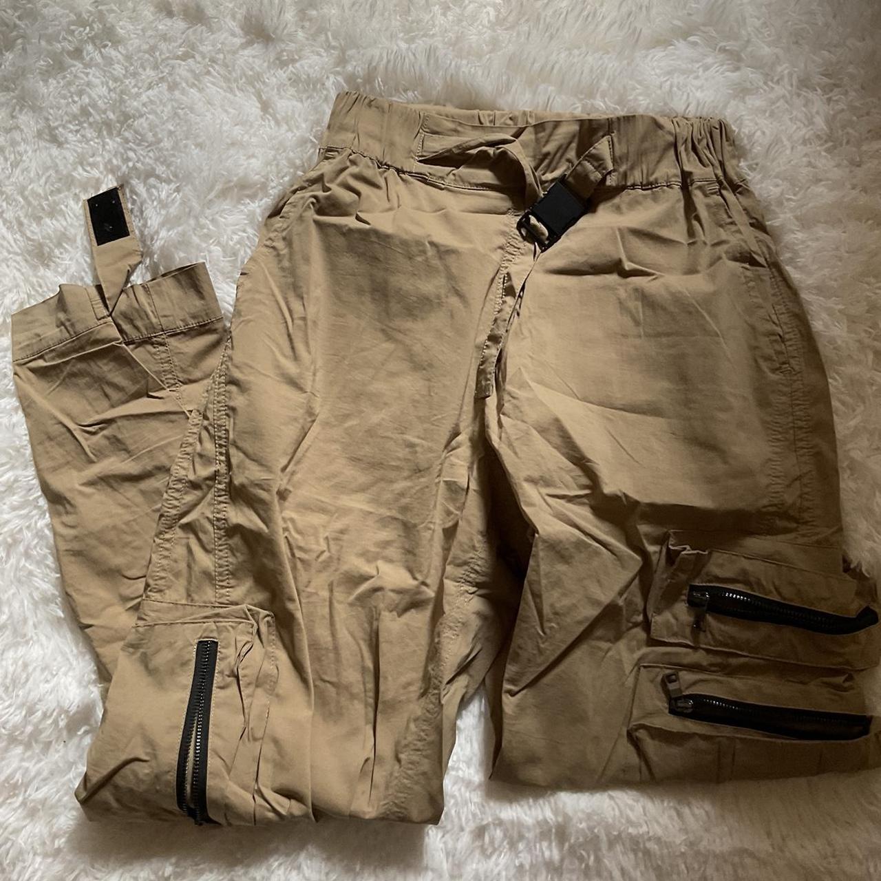 Tan utility pants! Super flexible for streetwear.... - Depop