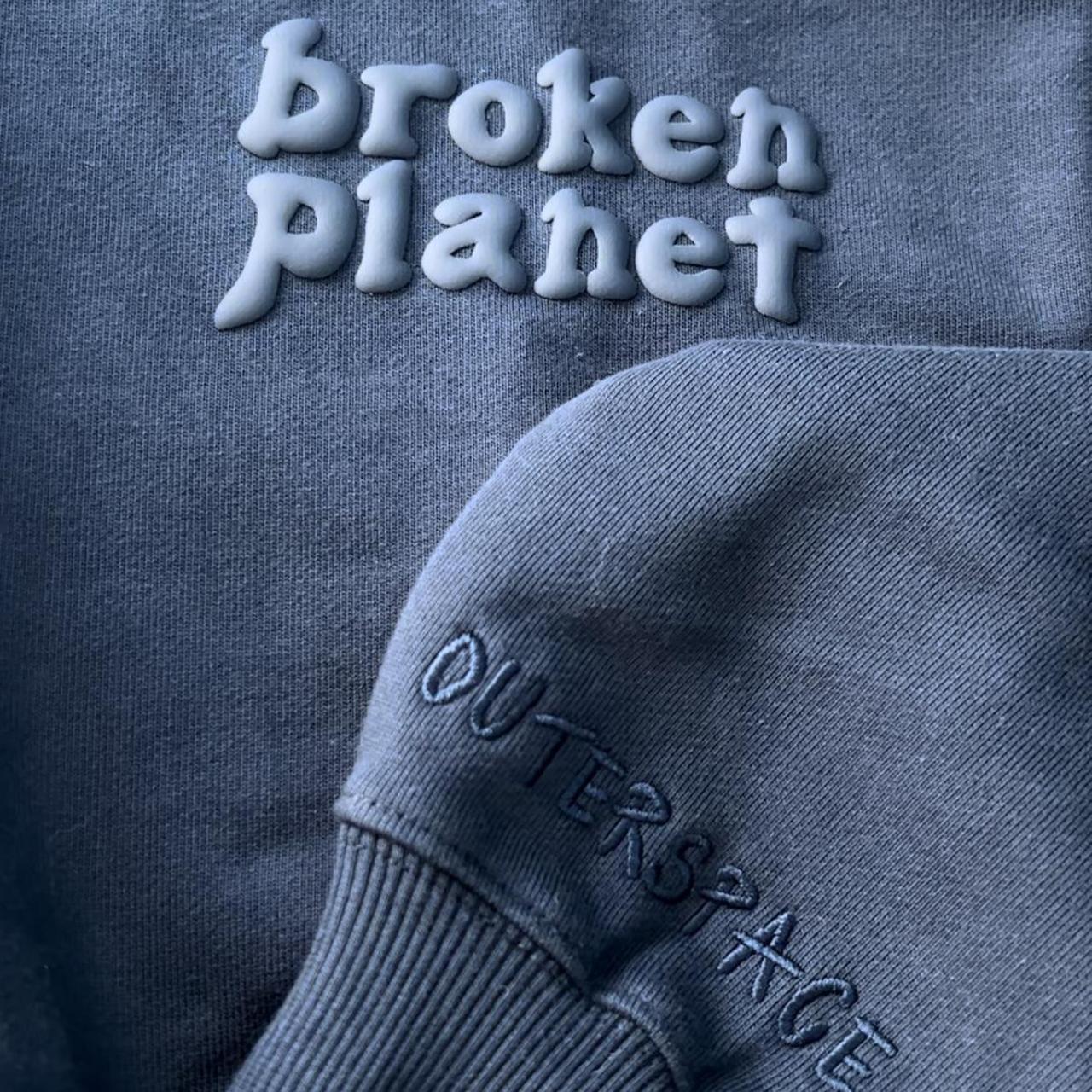 Broken Planet Basics Outerspace Blue Hoodie Sold... - Depop