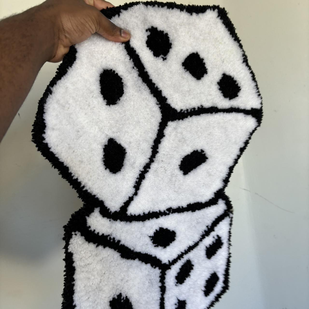 DICE TUFTED RUG I MAKE CUSTOMS 100% Acrylic Yarn 🧶... - Depop