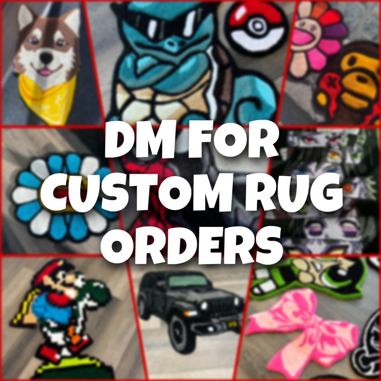 Corvette Custom Rug (4ft) 100% Acrylic Yarn 🧶 Slip... | Depop