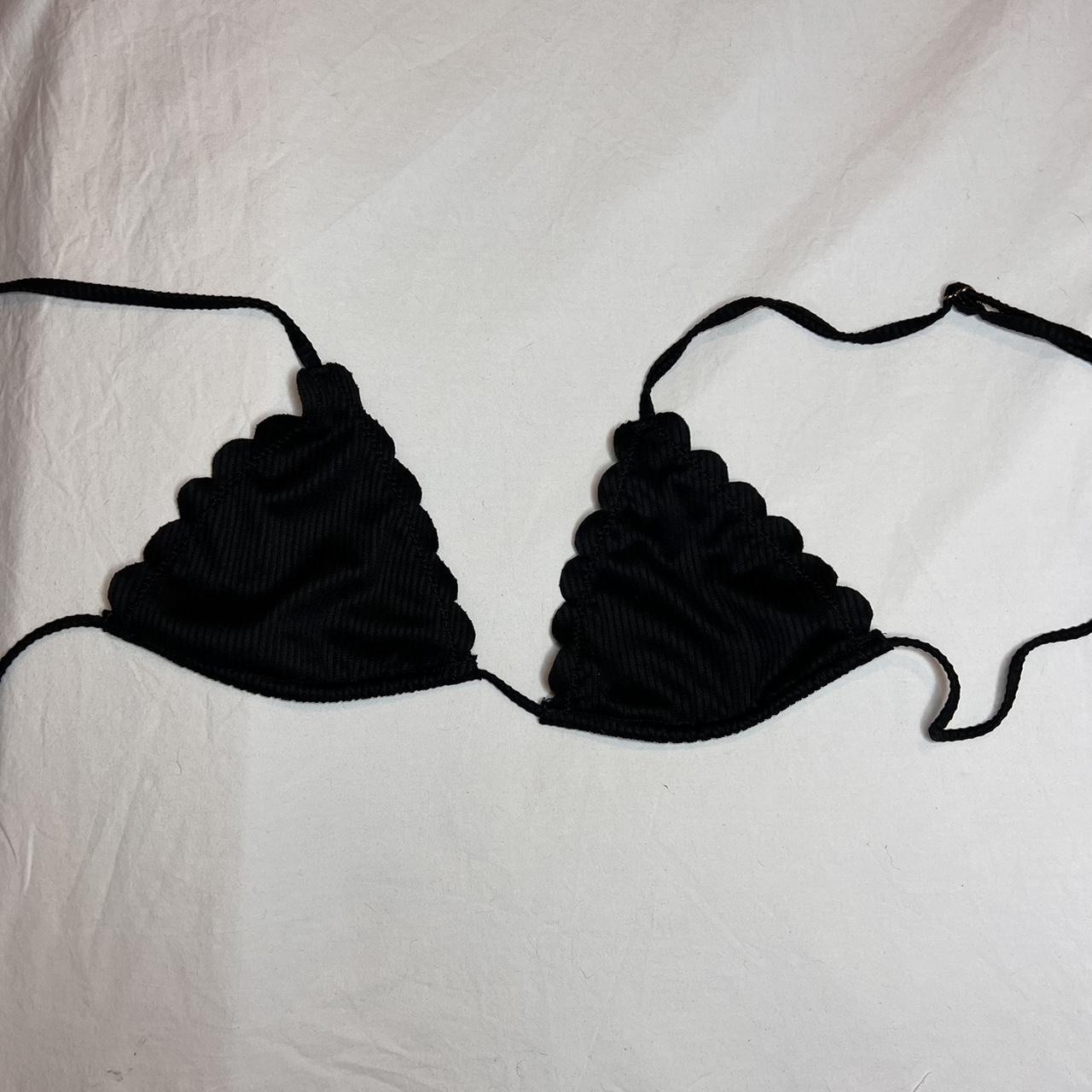 Black triangle bikini top, Asos Only worn once, too... - Depop