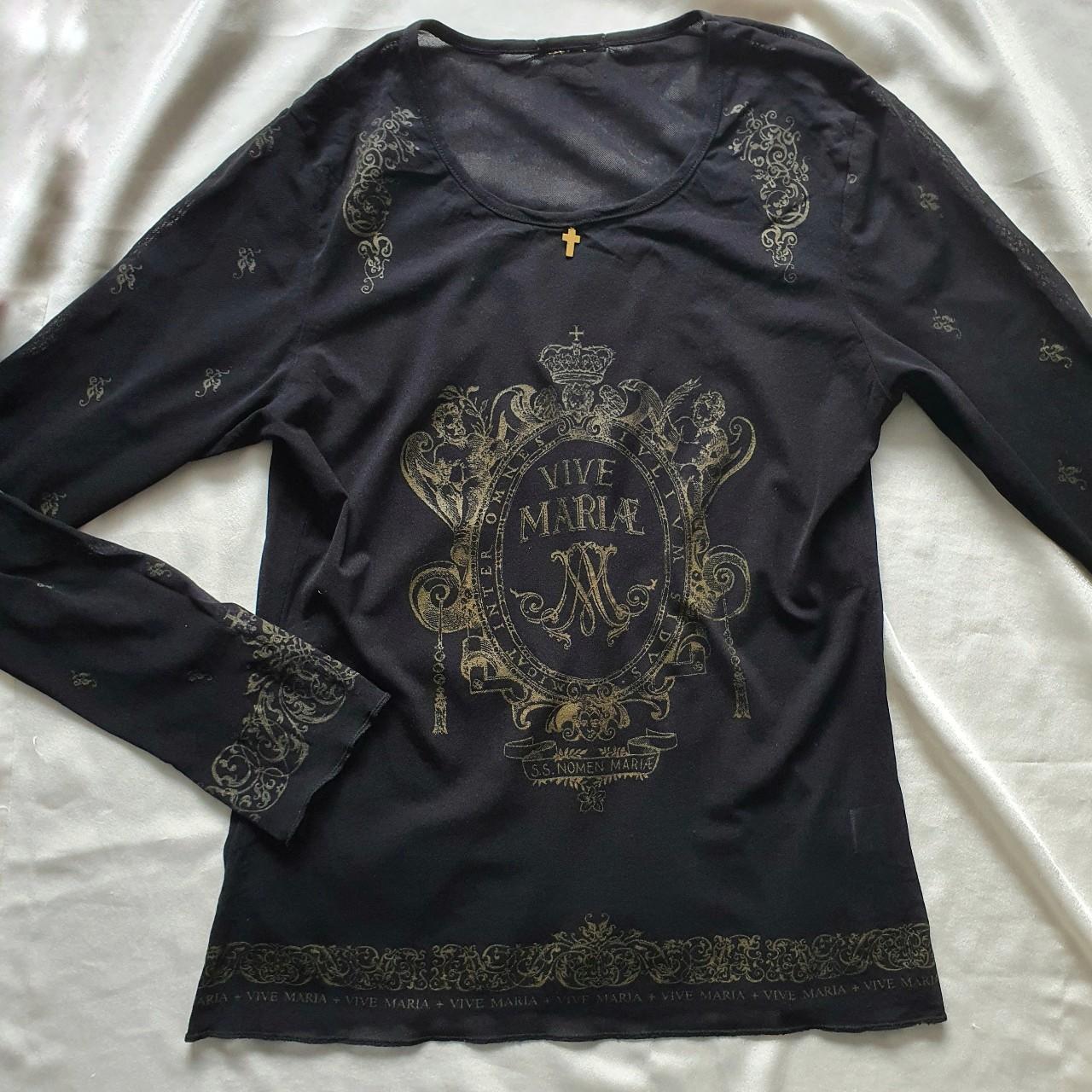 Women's Black and Gold Top | Depop