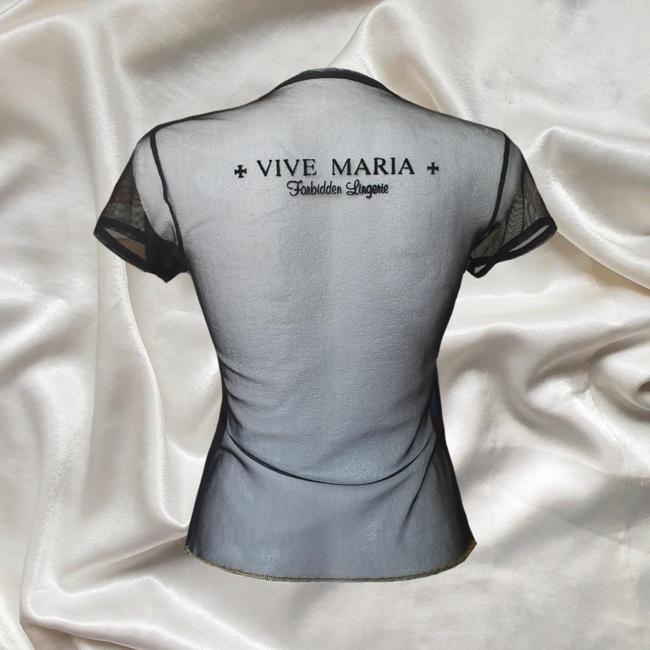 vive maria mesh shirt vive maria 90s vintage black... - Depop