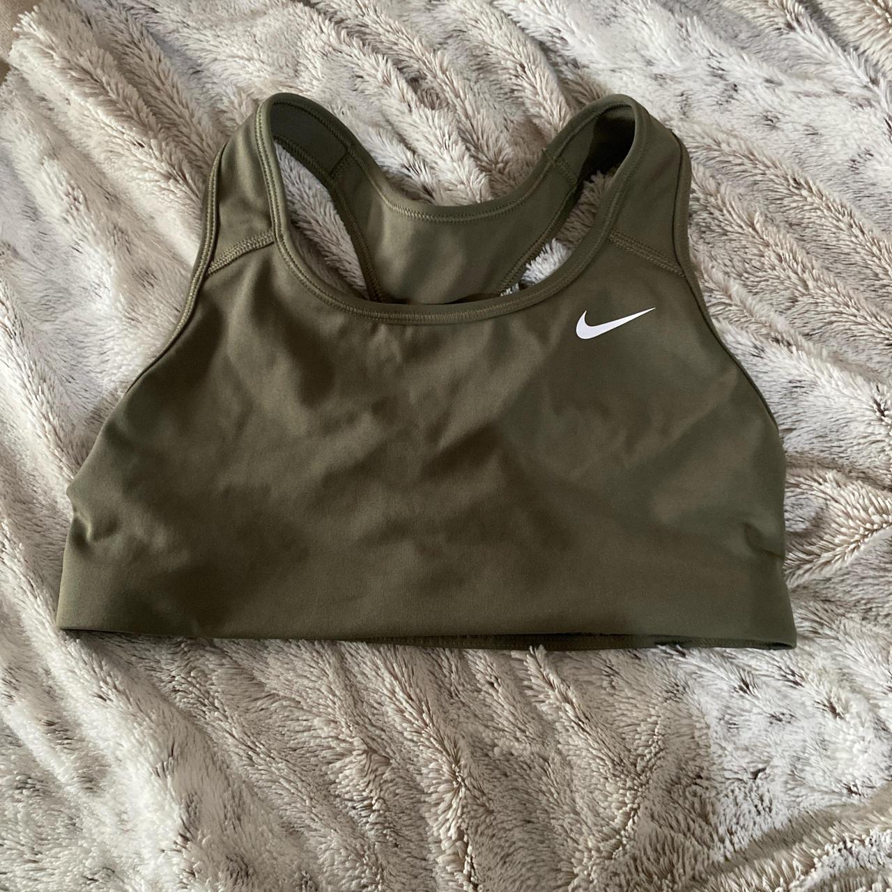 Olive Green Nike Sports Bra Never Worn - Depop
