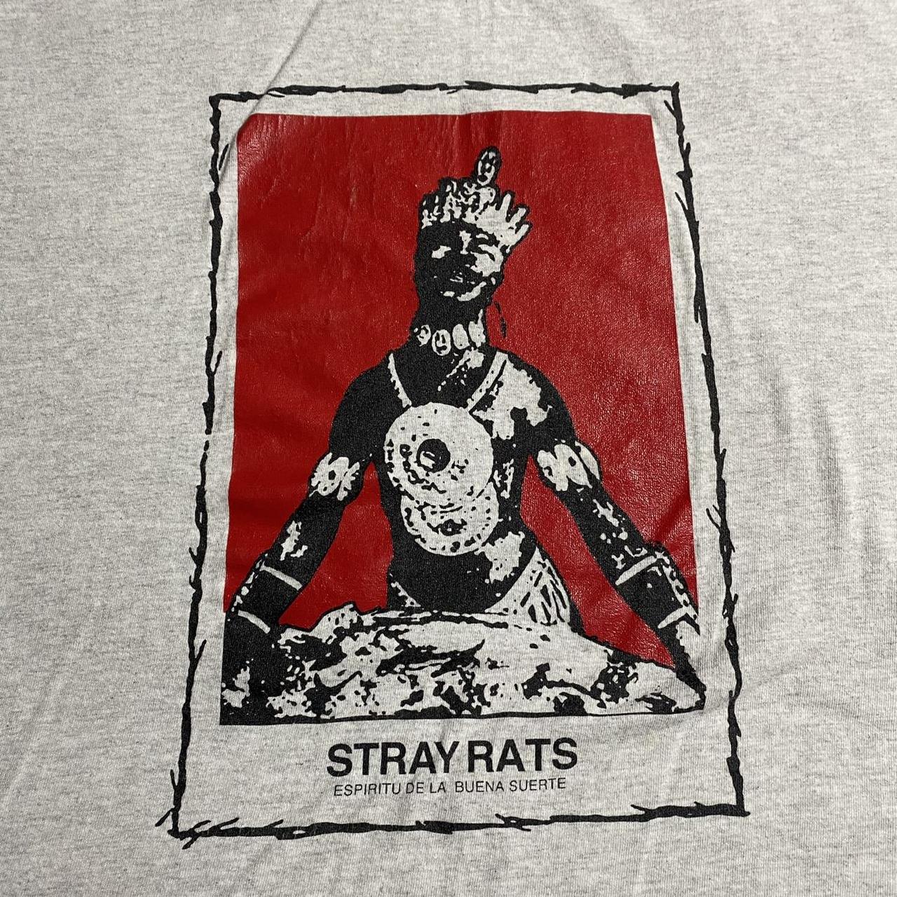 Rare Vintage Stray Rats Light Grey Tee Shirt... - Depop