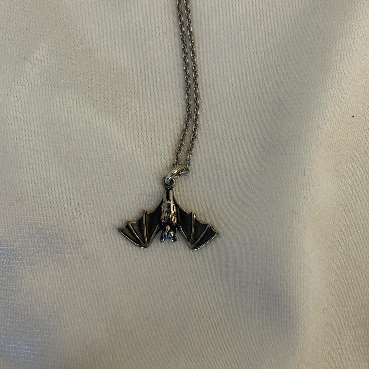 super cute tiny bat necklace love this necklace sm... - Depop