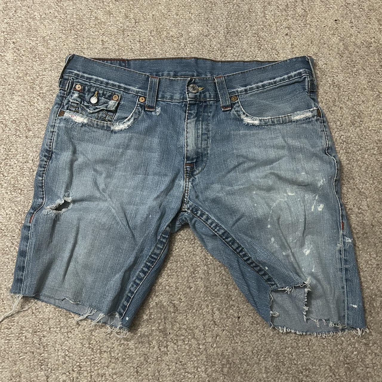 custom true religion jorts , i turned sone baggy... - Depop