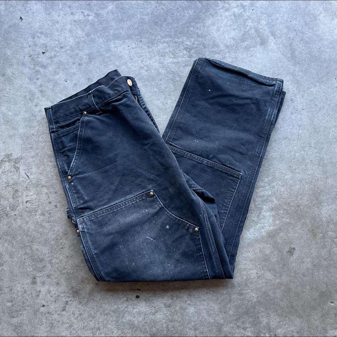 Made in USA Carhartt Double Knees Amazingly faded!... - Depop