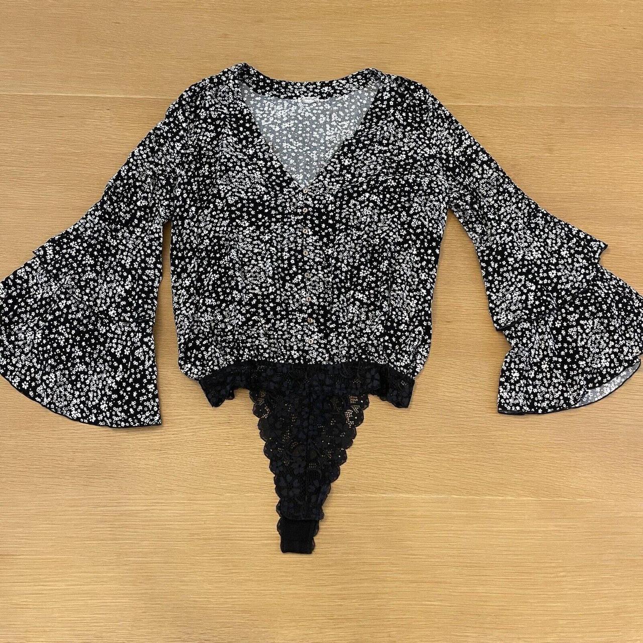 Women's Intimately Free People Ditsy Bodysuit Size... - Depop