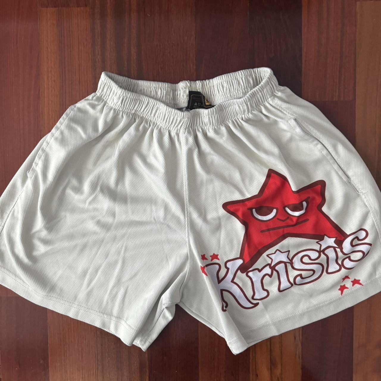 WRLD KRISIS CREAM MESH SHORTS ⭐️🩳 Size... - Depop