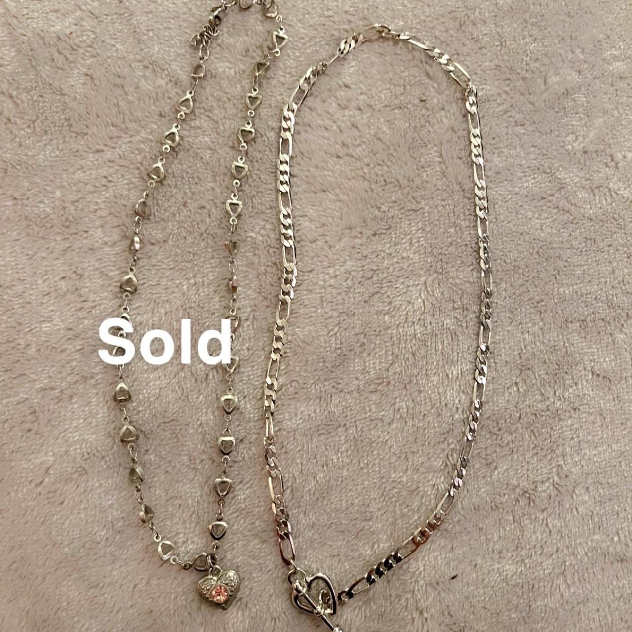 Silver heart toggle necklace from brandy Melville.... - Depop