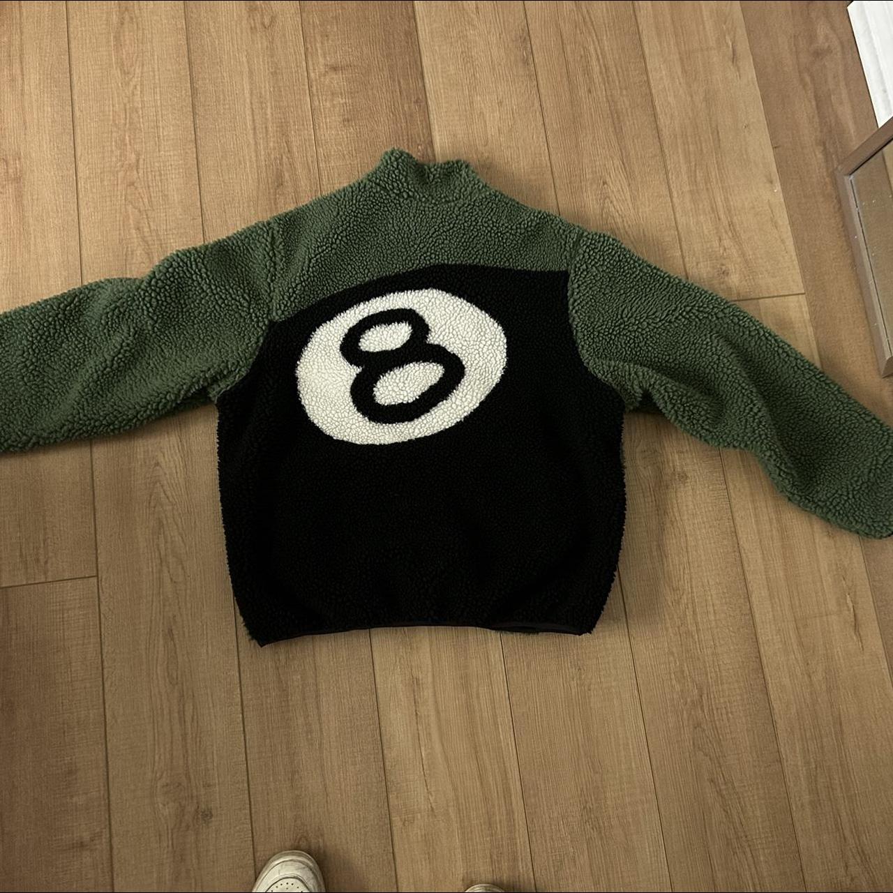 Green Stüssy 8 ball fleece MESSAGE ME BEFORE... - Depop