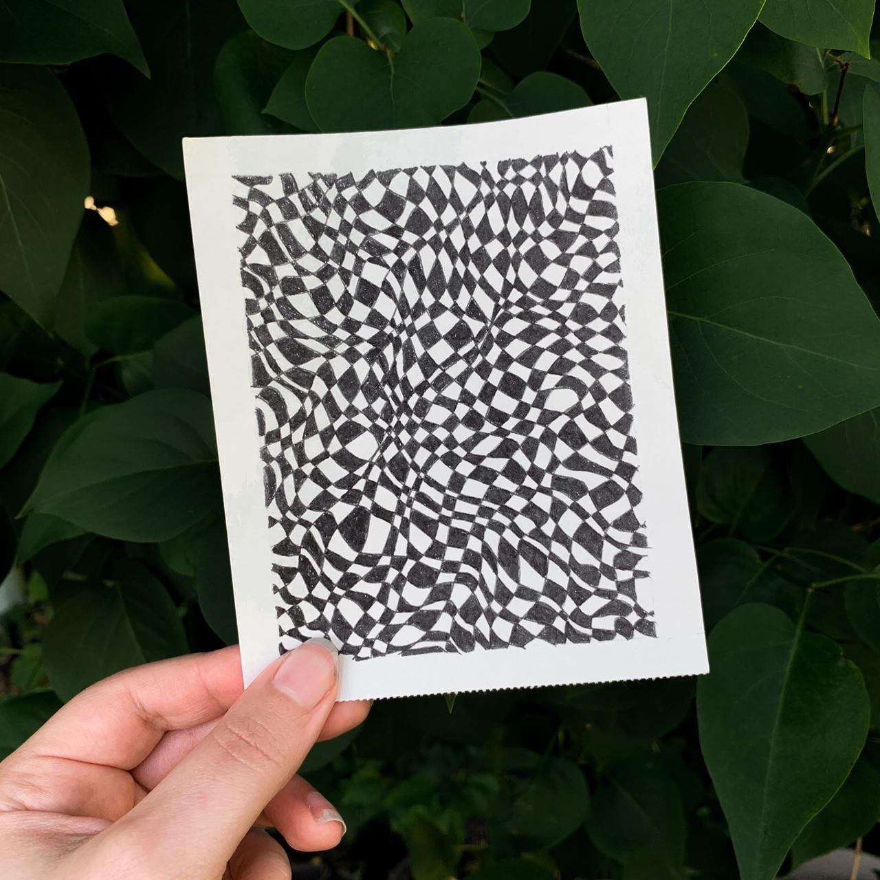 lots of checkers 4.25x5.25 inches sharpie on drawing... - Depop
